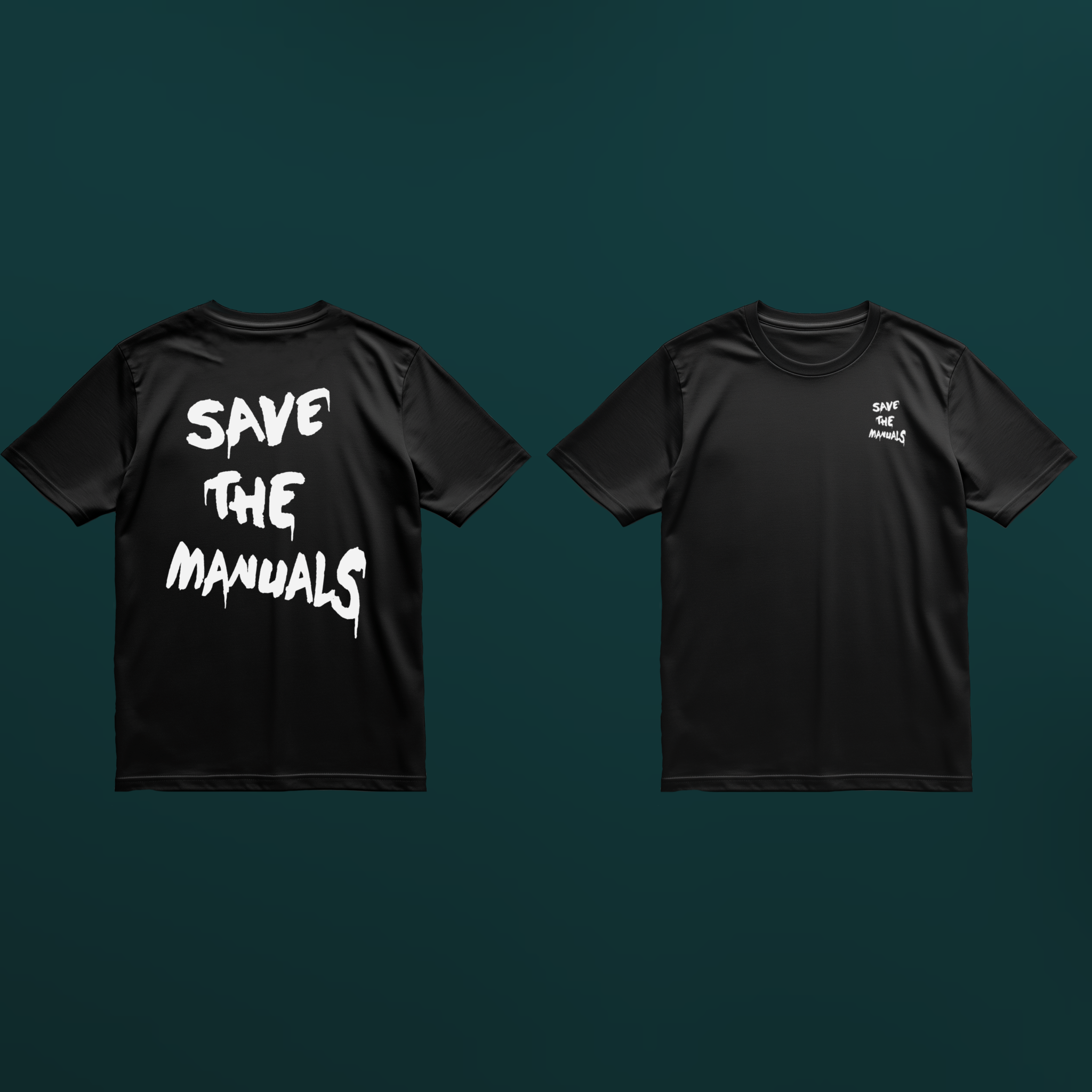 T-Shirt | Save The Manuals Double Sided Print – ICONBOX